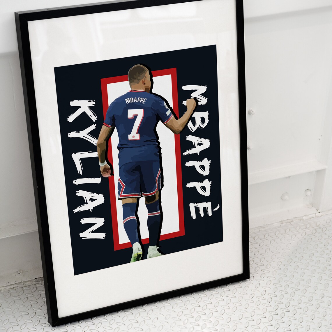 Kylian Mbappé Wall Art Sports Illustration Poster - Etsy