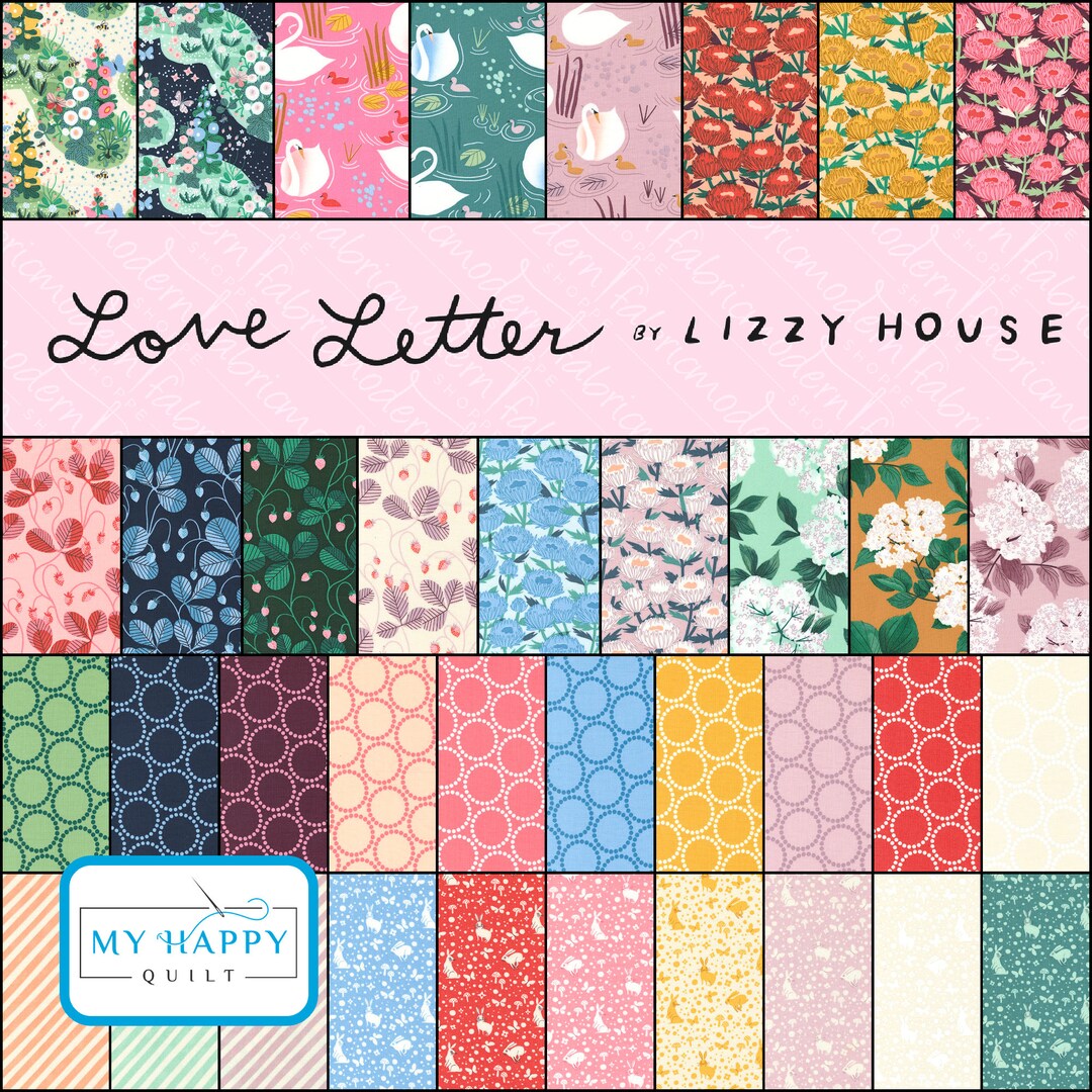 PRE-ORDER Love Letter by Lizzie House Half Yard Bundle January 2025 - Etsy