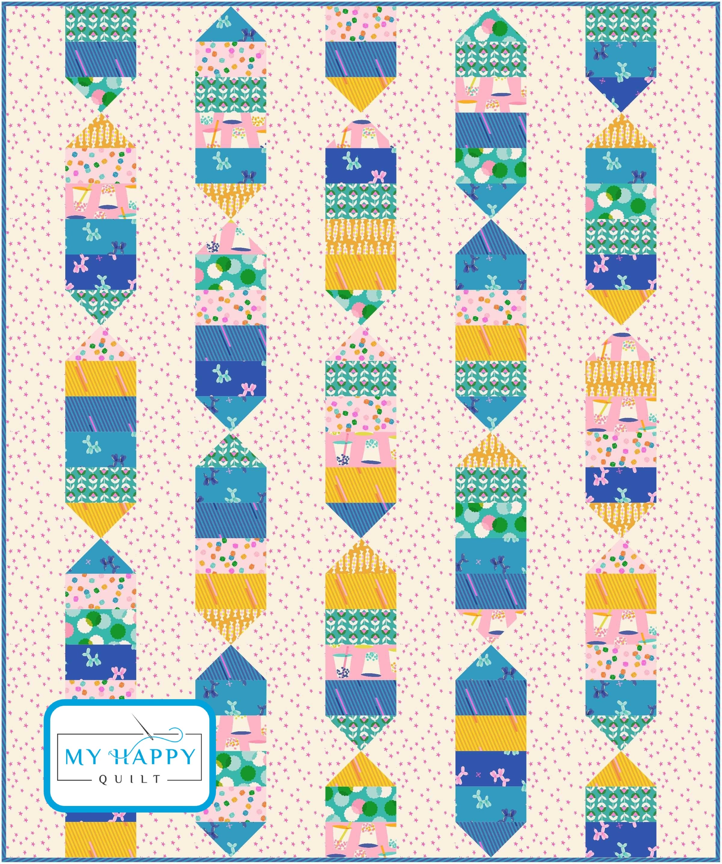 PRE-ORDER Candy Stripes Quilt Kit Featuring Eye Candy by Ruby Star ...