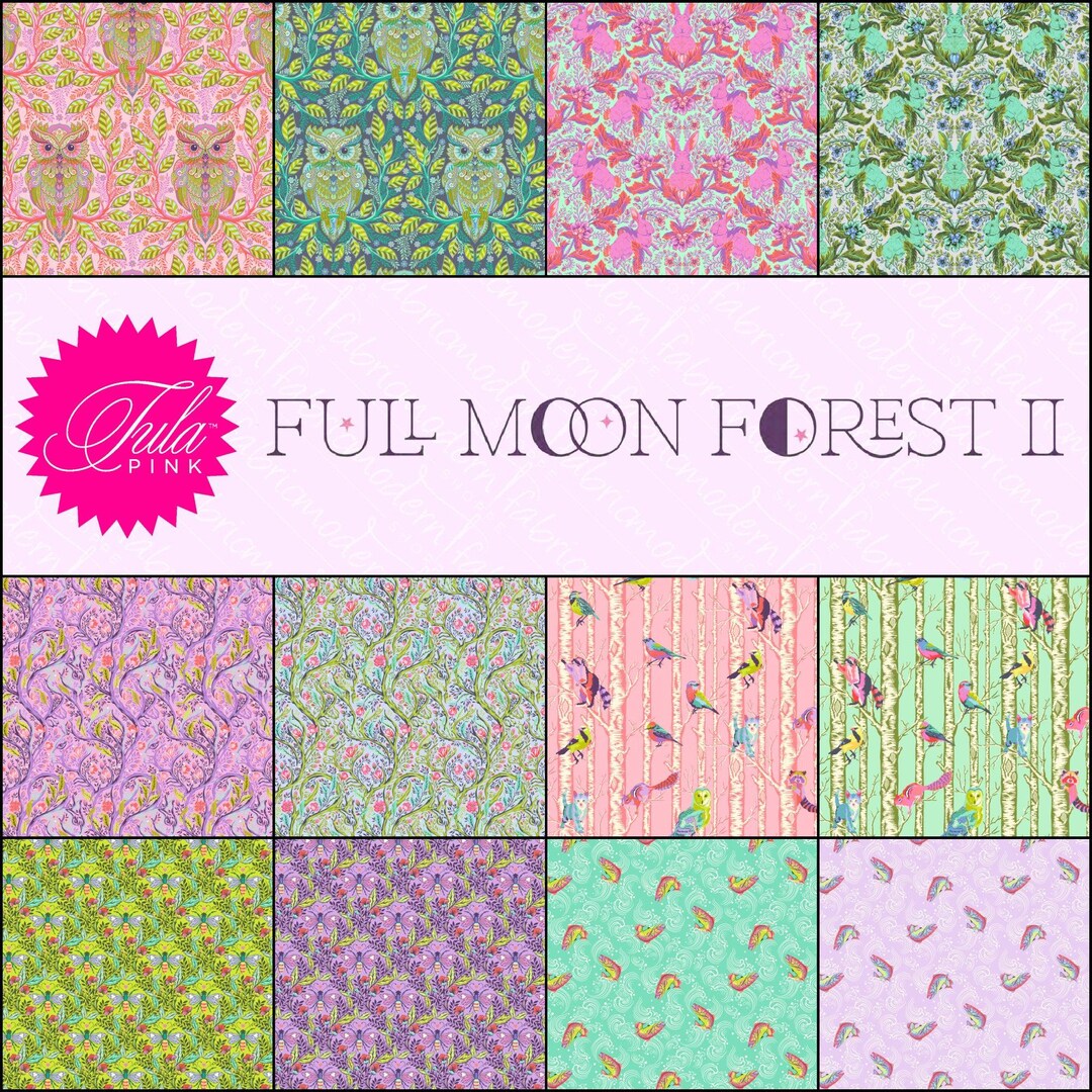 PRE-ORDER Tula Pink Full Moon Forest II- Yard Bundle- April 2025 - Etsy