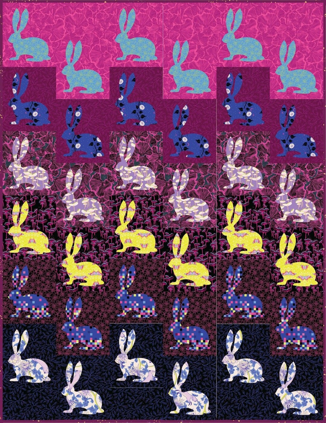 Pre-order Sarah Watts- Jacks the Jackrabbit Quilt Kit Featuring Glow ...