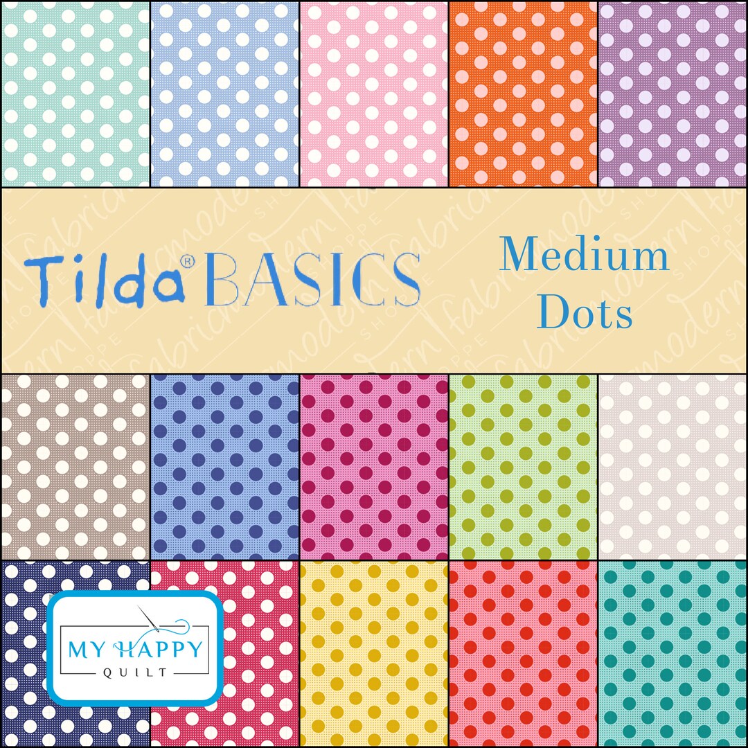Medium Dots Basics by Tilda Half Yard Bundle - Etsy