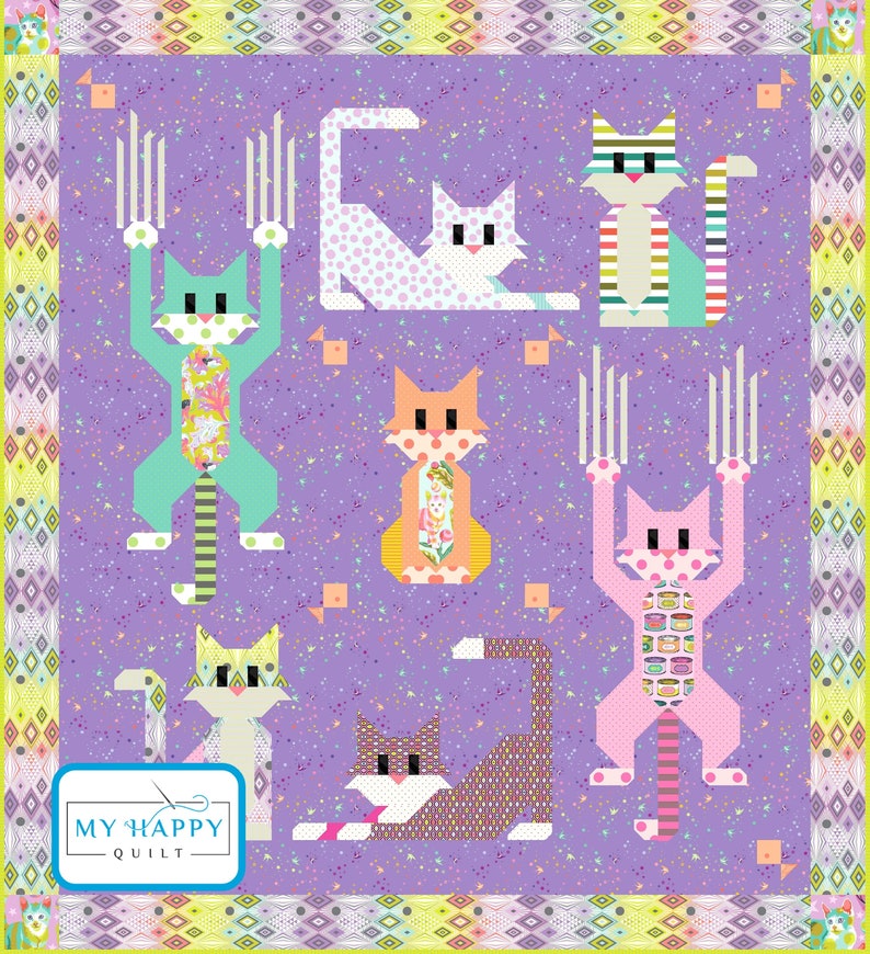 Pre-order Tula Pink Tabby Road Deja Vu Cat Scratch Quilt Kit July 2024 ...