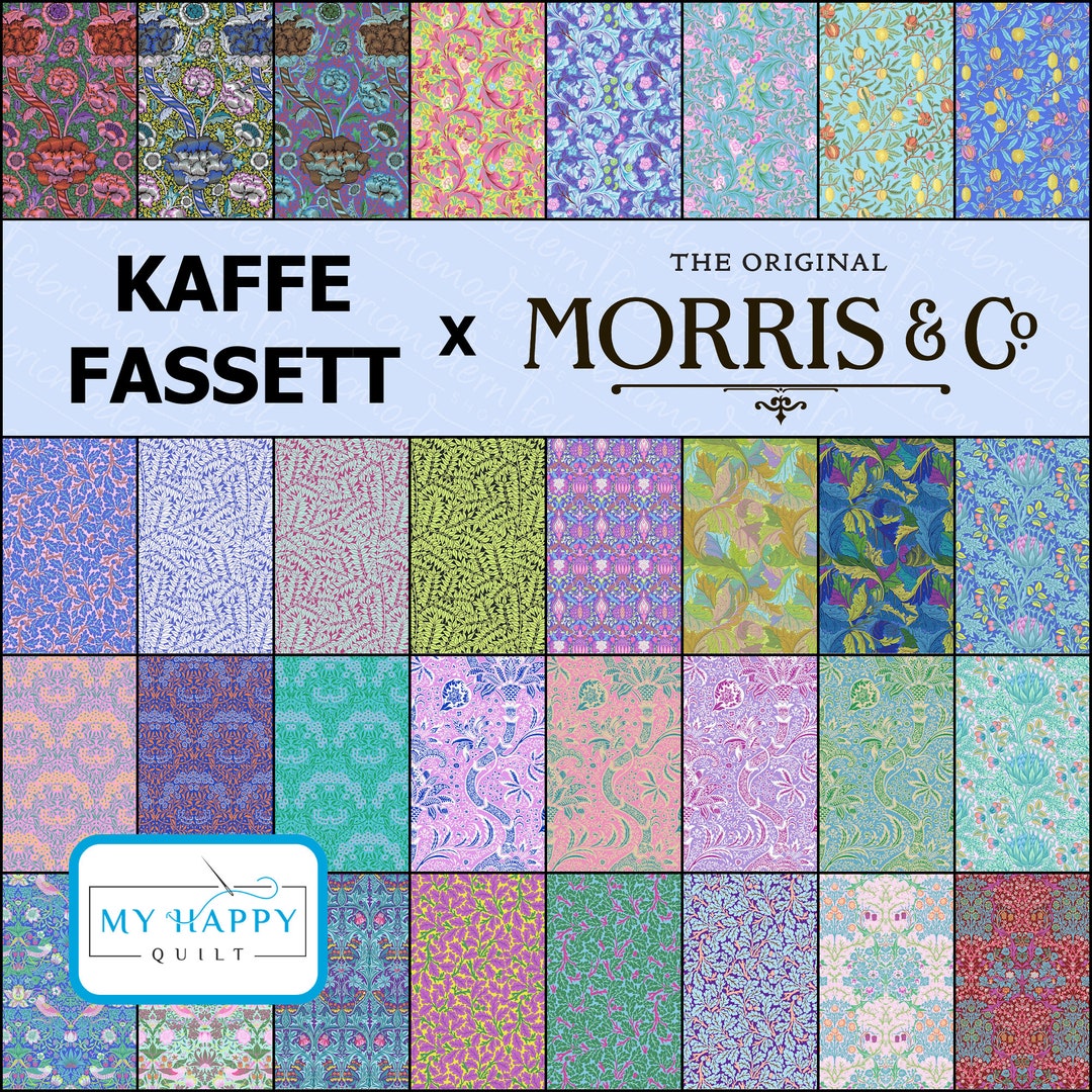 PRE-ORDER Kaffe Fassett Morris and Company Fat Quarter Bundle December ...