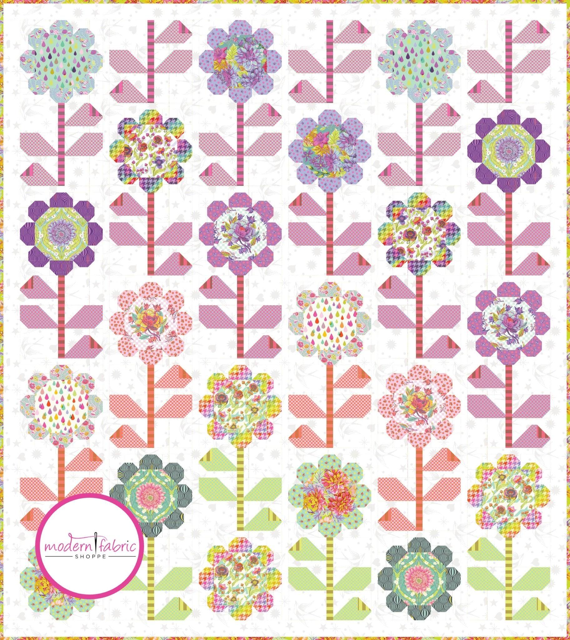 Tula Pink Untamed Blooming Bouquet Quilt Kit-light October 2024 - Etsy