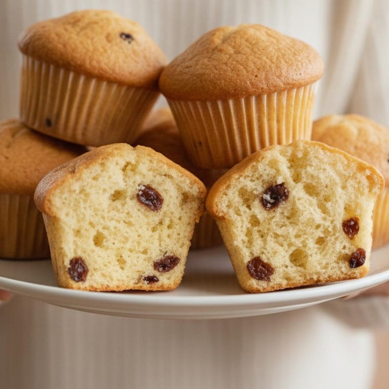 Raisin Muffins Recipe PDF | Light Sponge Muffins Without Baking Powder ...