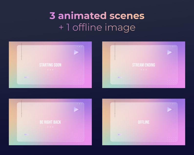 Haze Twitch Pack | Animated Overlay | Minimal Twitch Overlay Package ...