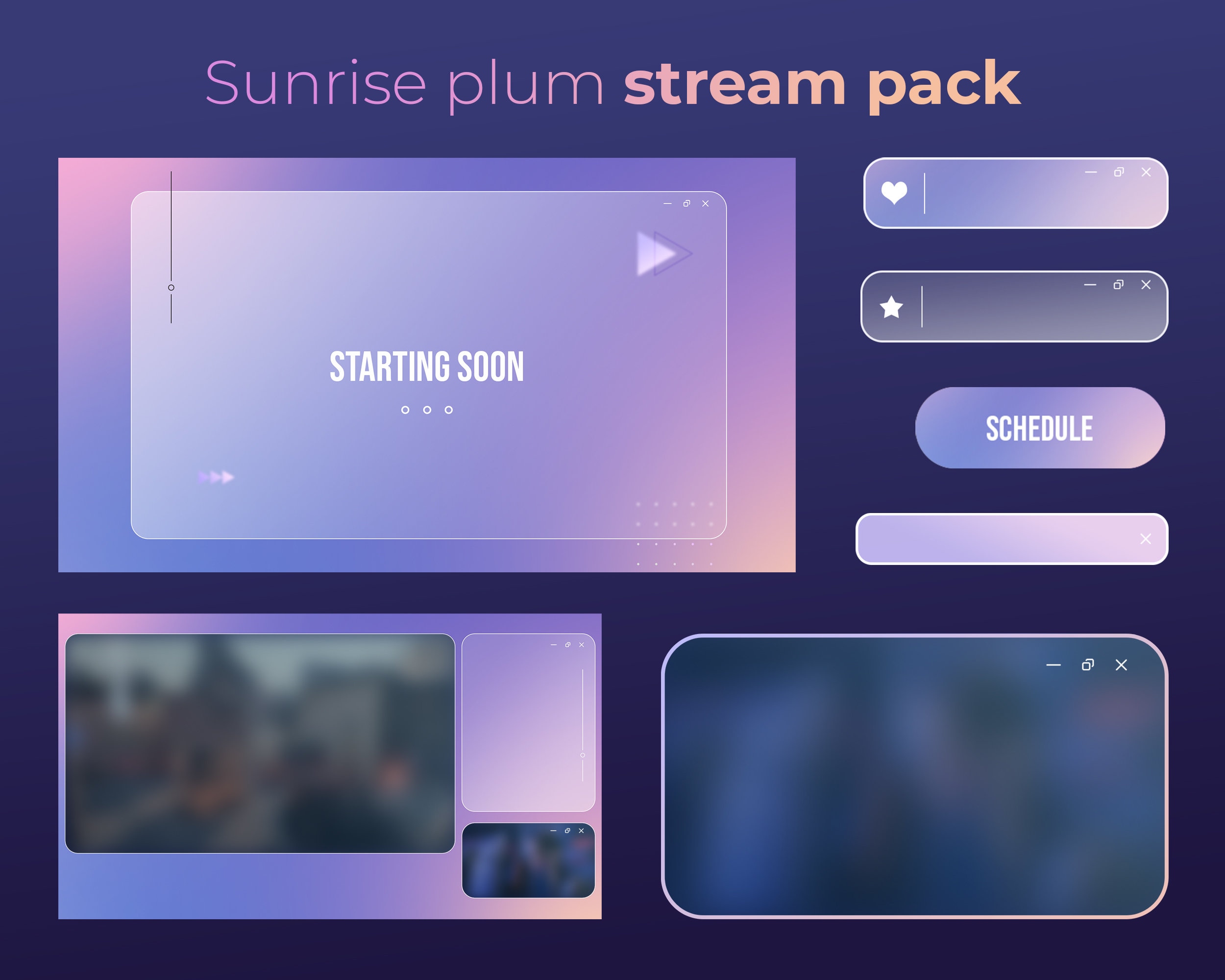 Sunrise Twitch Pack | Animated Overlay | Minimal Twitch Overlay Package ...