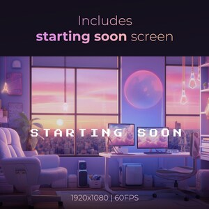 4 Stream Screens, Cute Stream Screens, Animated Background, Vtuber ...