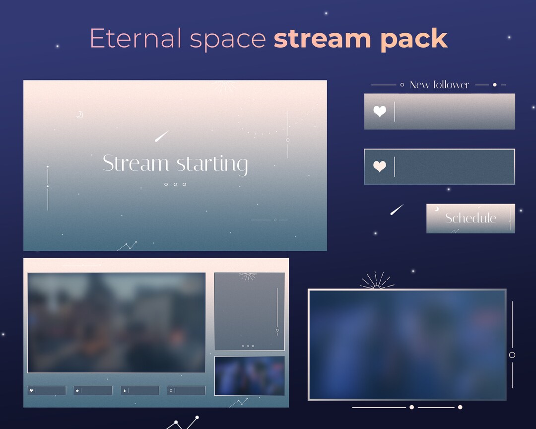 Twitch Overlay Package Celestial | Stream Overlay Animated | Twitch ...