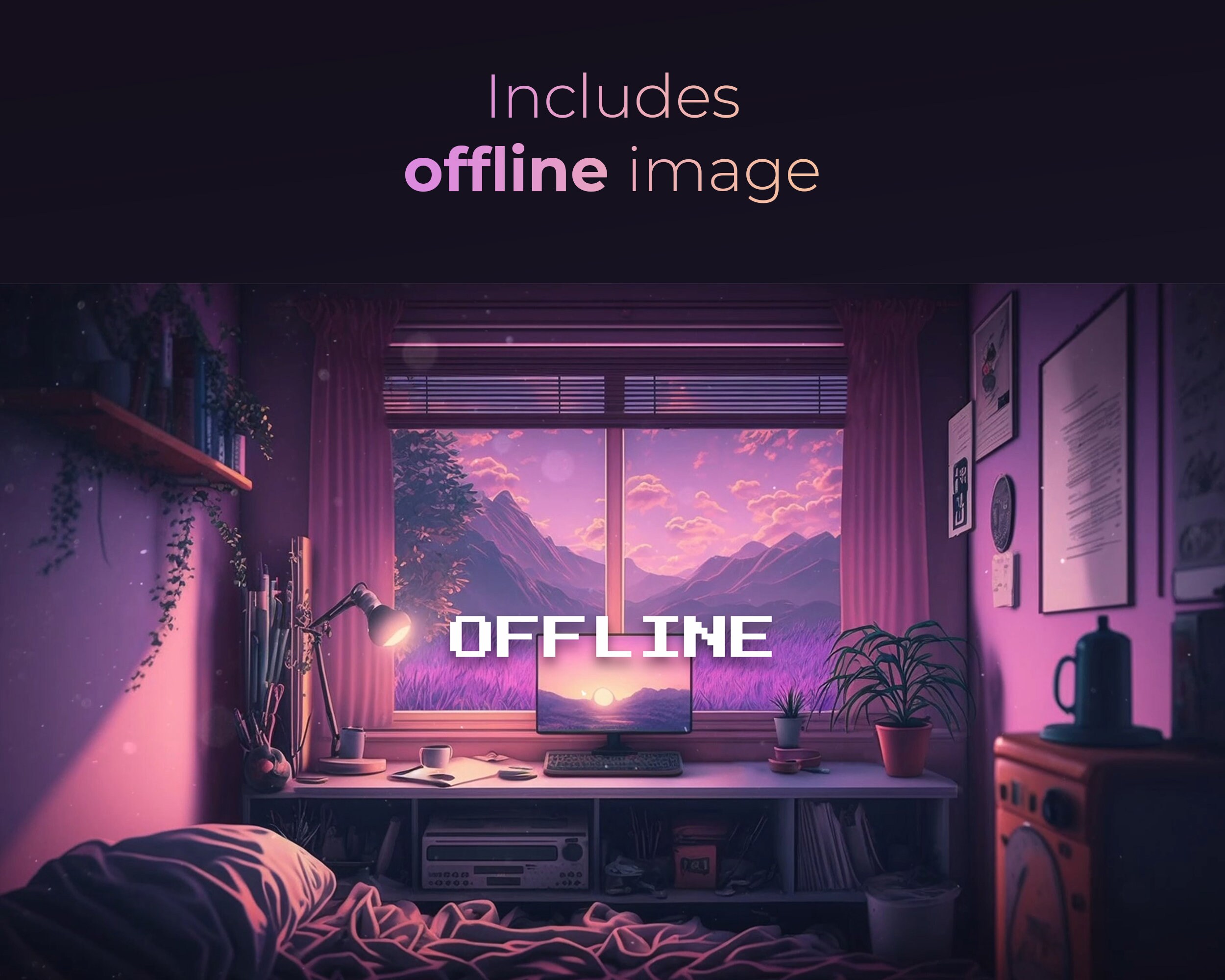 4 Stream Screens | Lofi Stream Screens | Animated Background | Vtuber ...