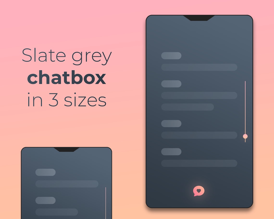 Minimal Twitch Chatbox, Minimalistic Slate Grey Chat Box for Streamers ...