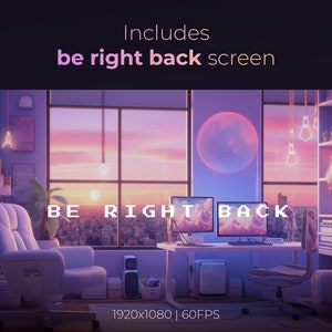 4 Stream Screens, Cute Stream Screens, Animated Background, Vtuber ...
