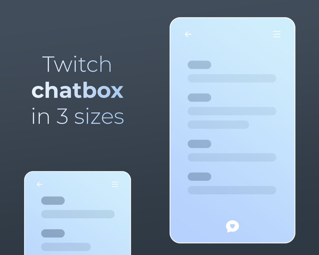 Twitch Chatbox Minimal, Simple Baby Blue Chat Box for Streamers and ...