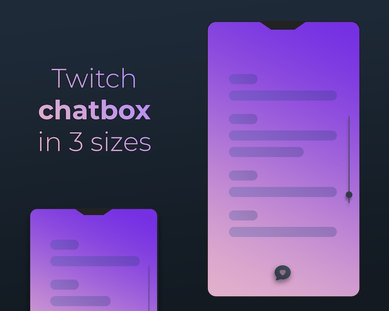 Twitch Chatbox Purple Minimal Purple Chat Box for Streamers - Etsy