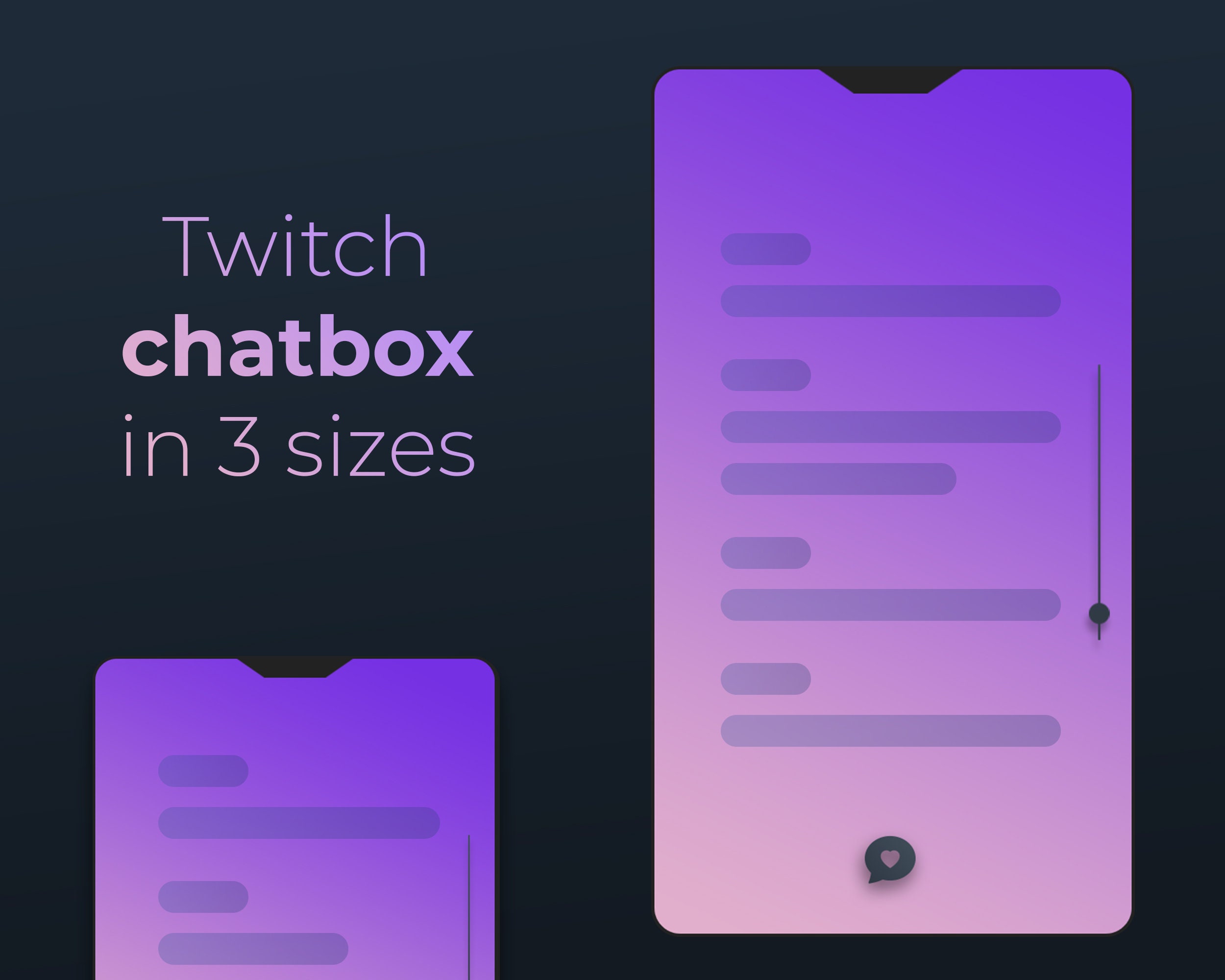 Twitch Chatbox Purple, Minimal Purple Chat Box for Streamers, Aesthetic ...