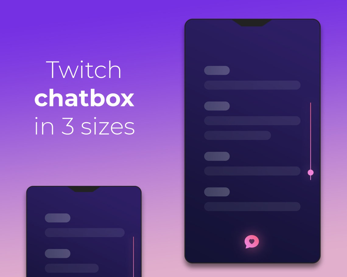 Twitch Chatbox Minimal, Simple Dark Purple Chat Box for Streamers and ...