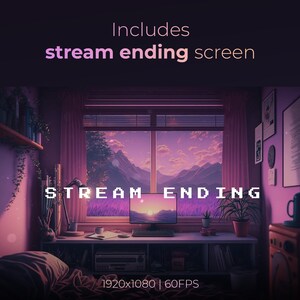 4 Stream Screens | Lofi Stream Screens | Animated Background | Vtuber ...