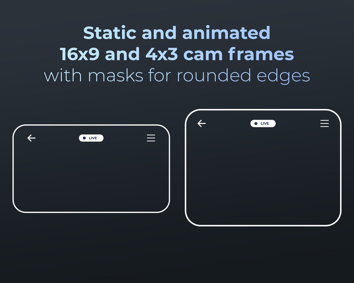 Twitch Package Blue, Stream Screens, Dreamy Stream Pack Blue, Animated ...