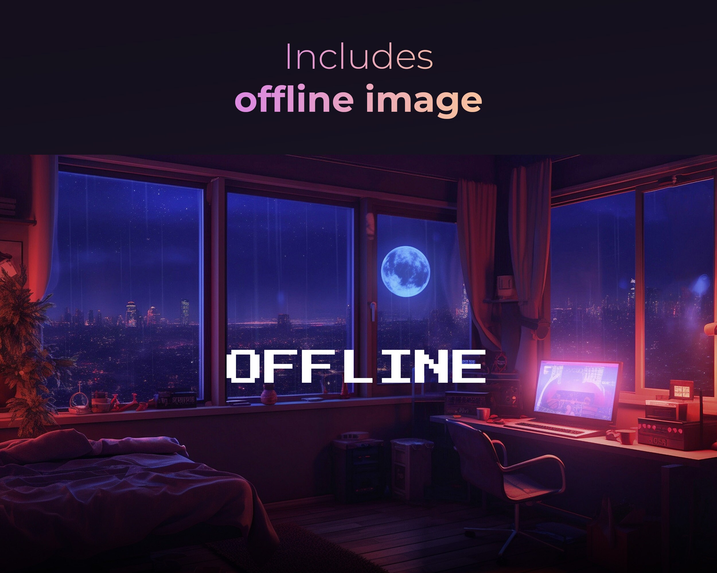 4 Stream Screens | Lofi Stream Screens | Animated Background | Vtuber ...