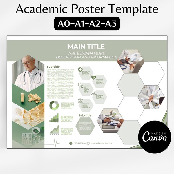 Scientific Poster Template A1 - Etsy