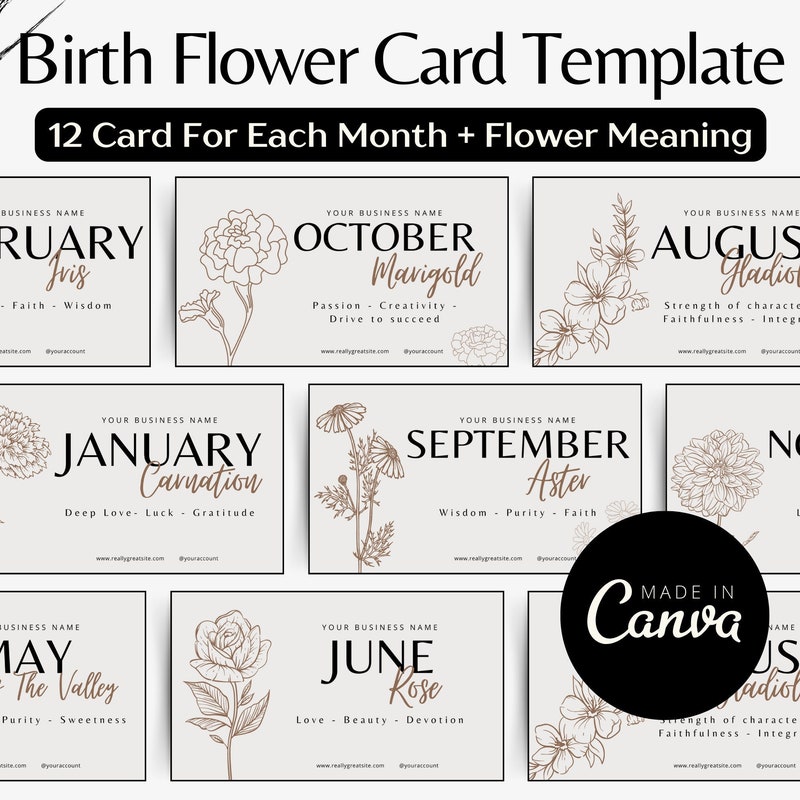 Flower Card - Etsy
