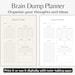 Brain Dump Bundle Template, Printable Brain Dump Planner, Ideas ...