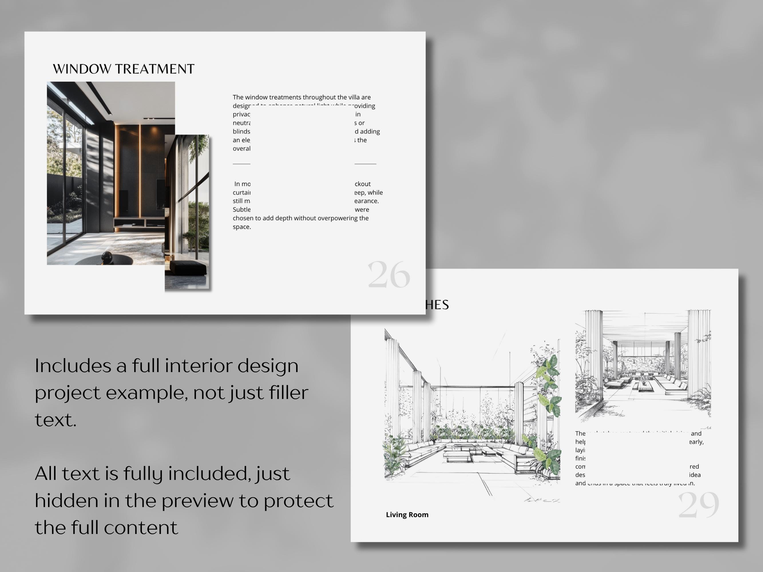 Interior Design Presentation Template, Interior Design Project Proposal ...