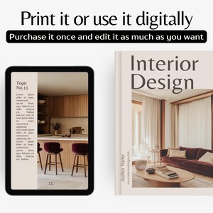 Interior Design Ebook Template Canva Editable Ebook Template Home Decor ...