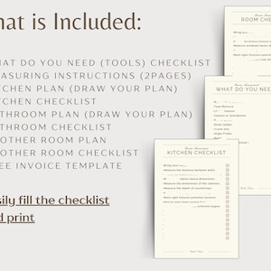 Rooms Measure Checklist Interior Design Site Measurement Template ...