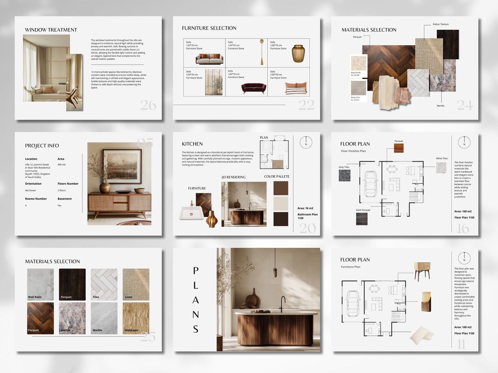 Interior Design Presentation Template, Interior Design Project Proposal ...