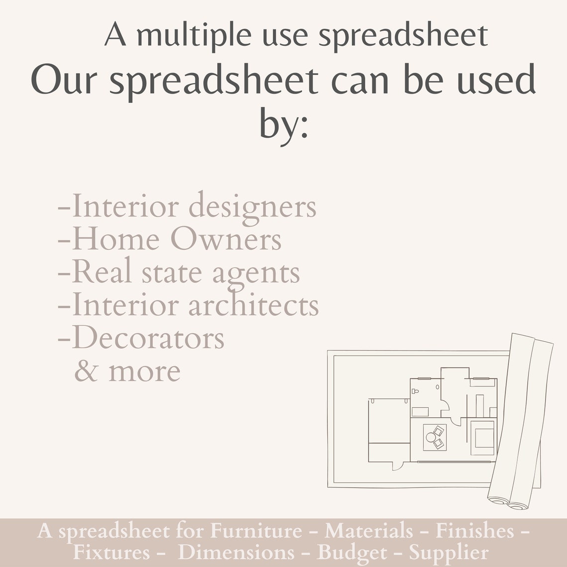 Interior Design Specifications Spreadsheet Home Renovation Interior ...