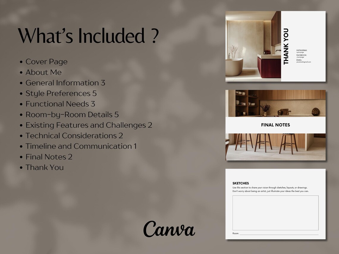 Interior Design Client Questionnaire Template, Interior Design Client ...