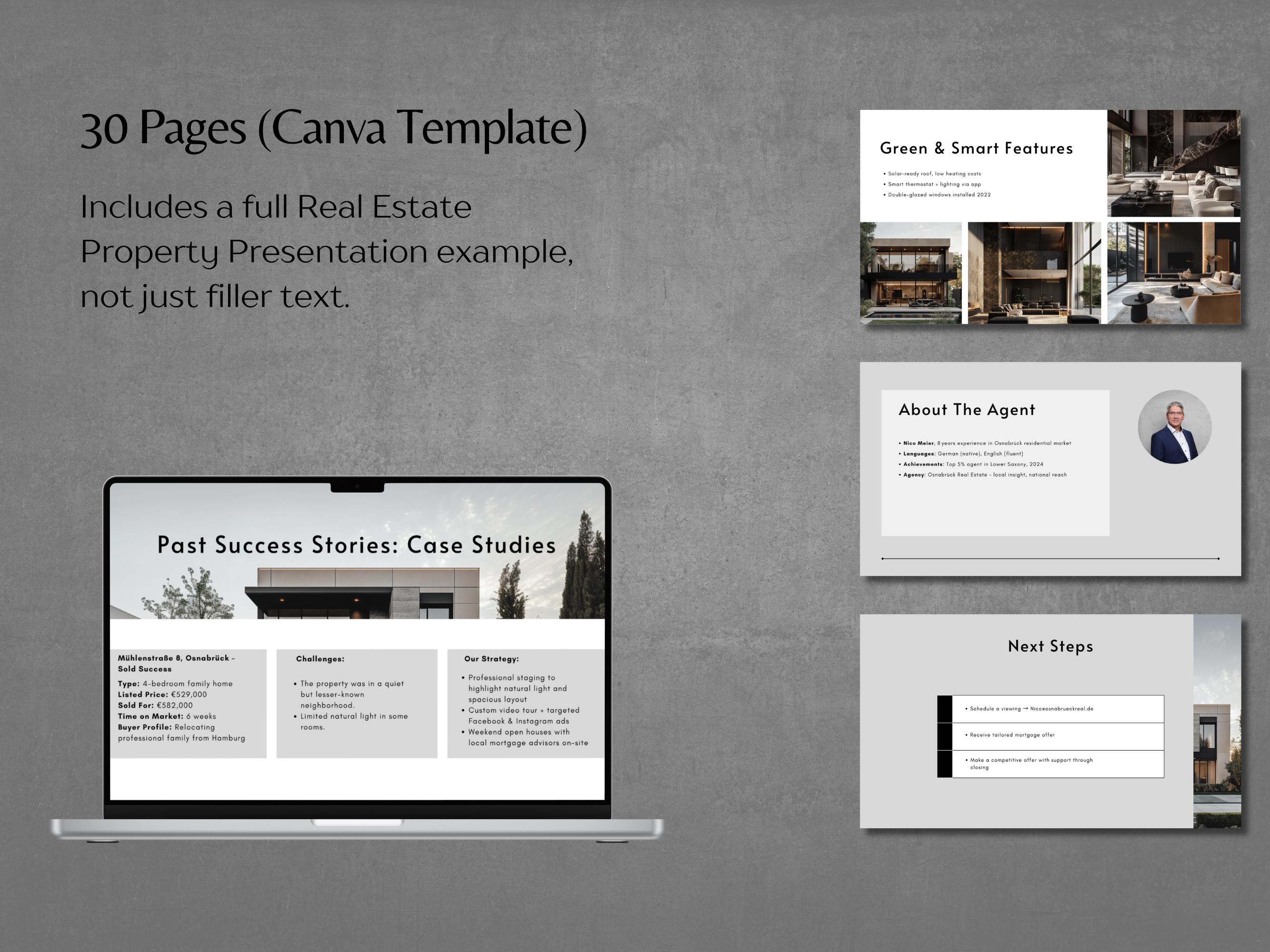 Real Estate Presentation Template, Realtor Property Template, Modern ...