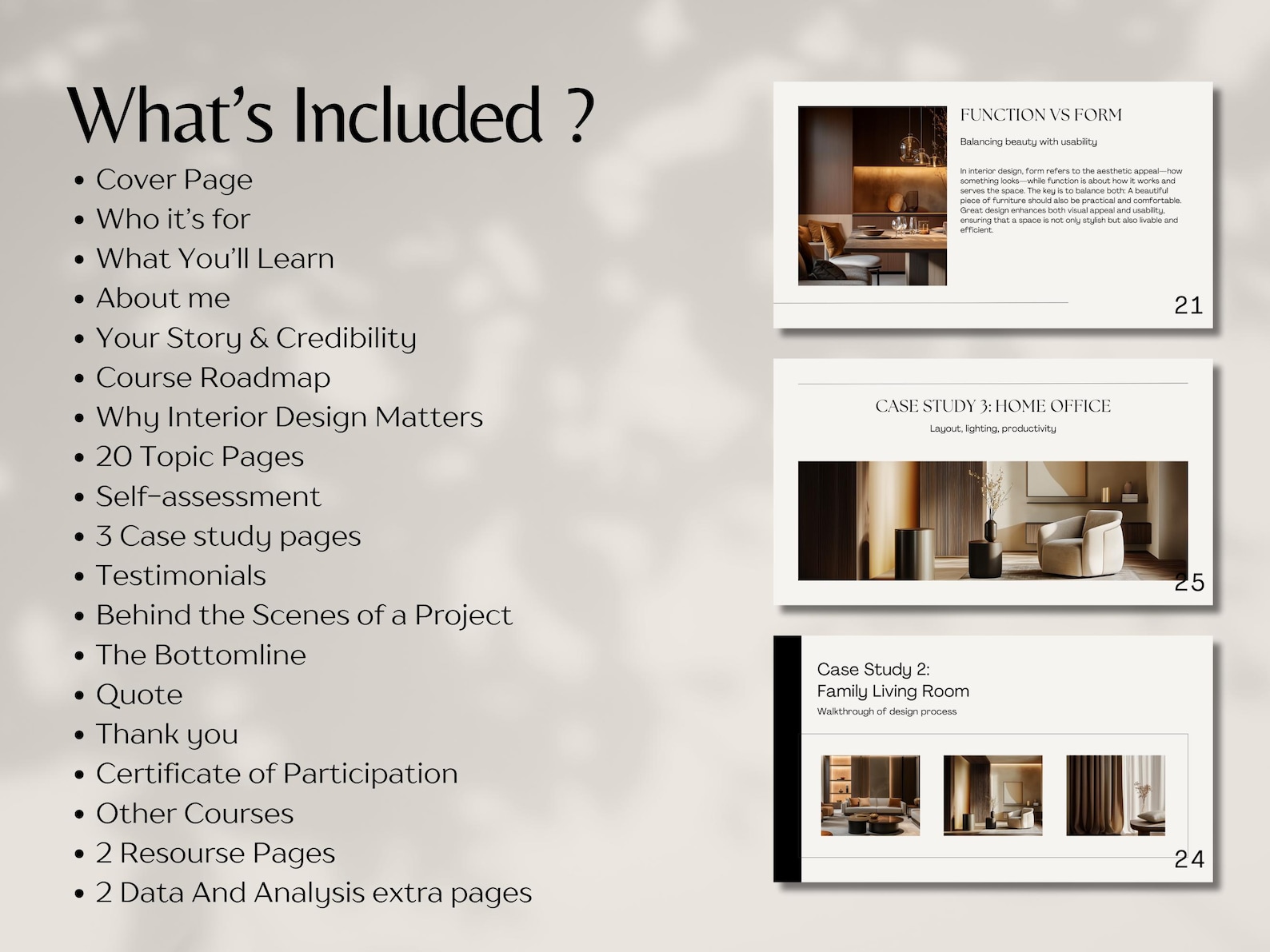 Interior Design Slide Deck Template, Interior Design Course ...