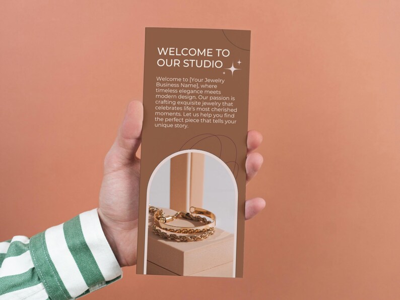 Editable Brochure Template, Jewelry Brochure Template, Custom Tri-fold ...