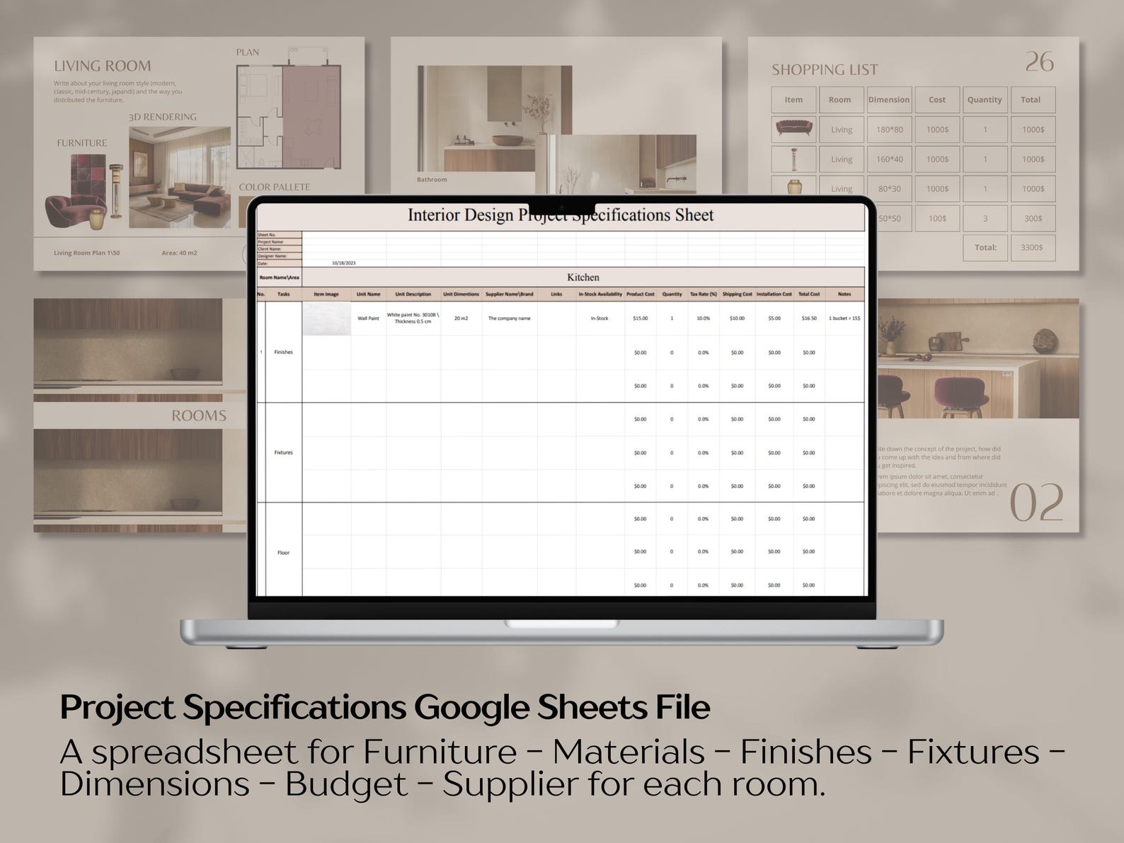 Interior Design Project Proposal Interior Presentation Canva Template ...