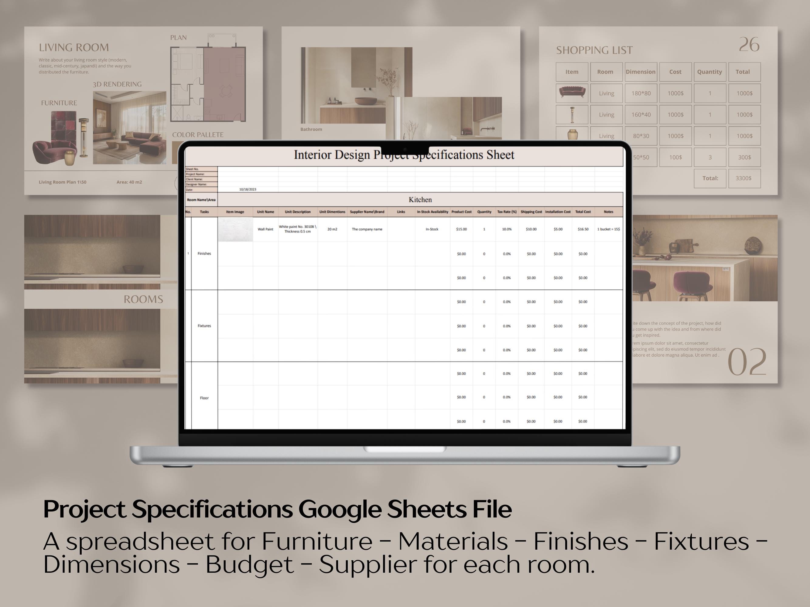 Interior Design Project Proposal Interior Presentation Canva Template ...