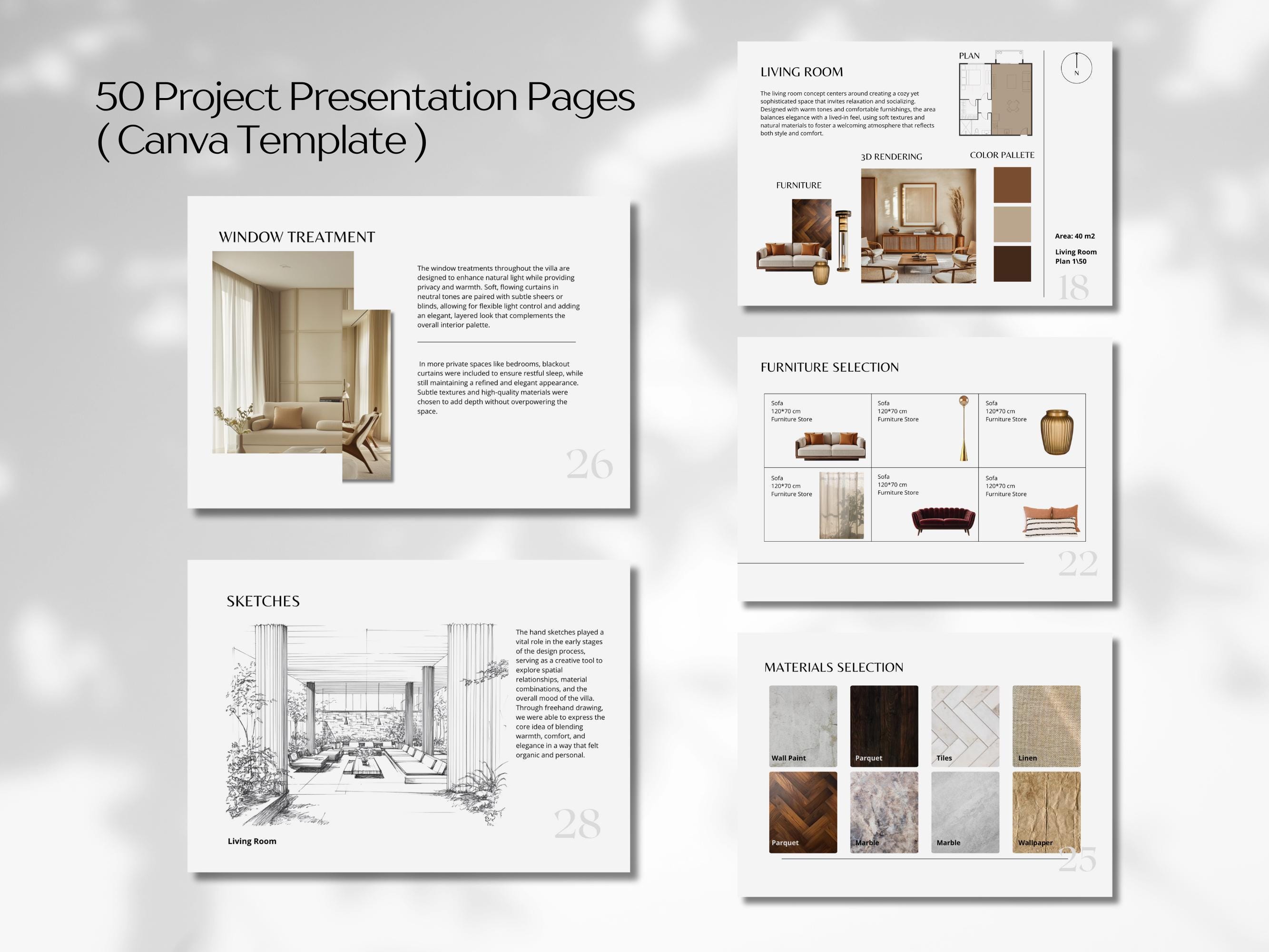 Interior Design Presentation Template, Interior Design Project Proposal ...