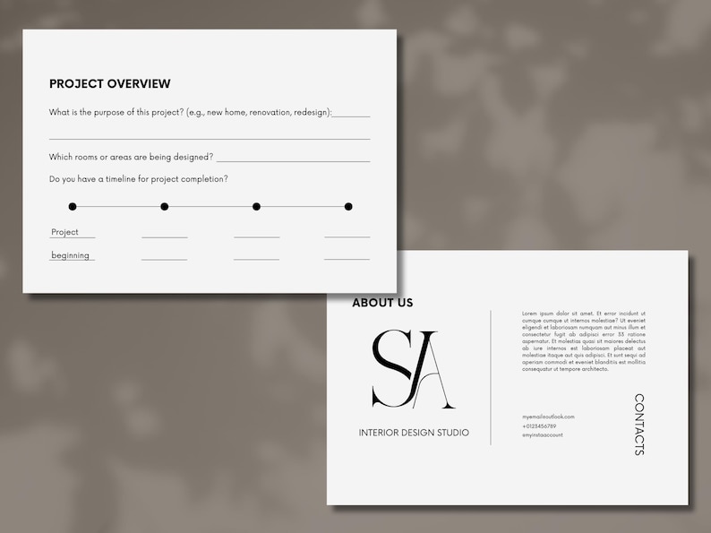 Interior Design Client Questionnaire Template, Interior Design Client ...