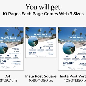 Travel Canva Template, Travel Instagram Post, Travel Flyer Template ...