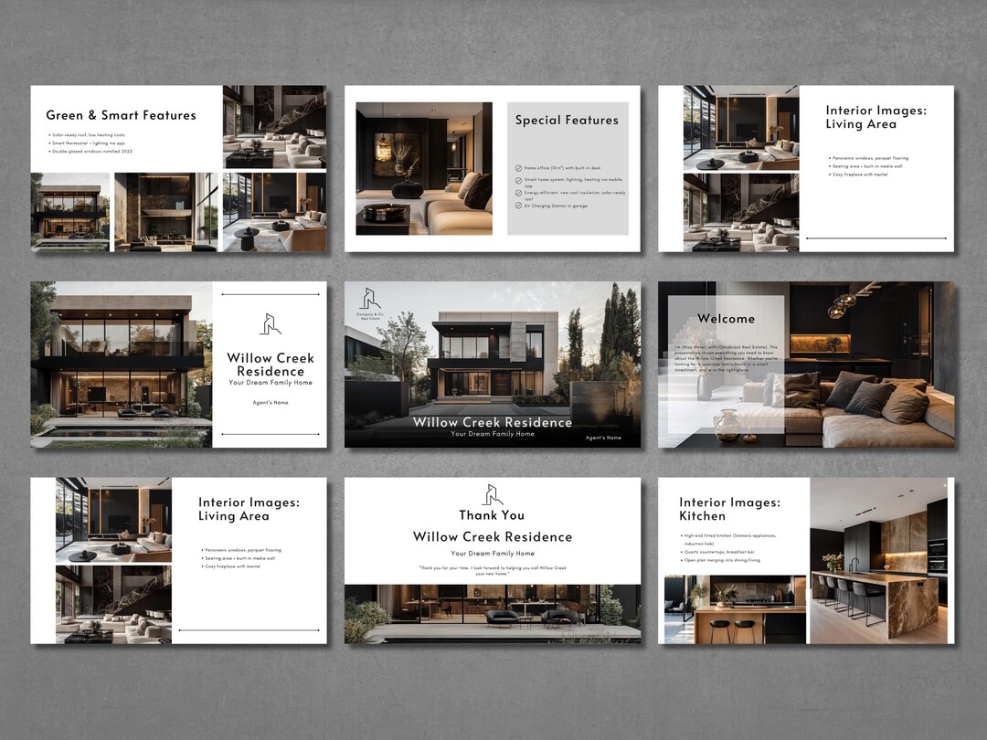 Real Estate Presentation Template, Realtor Property Template, Modern ...