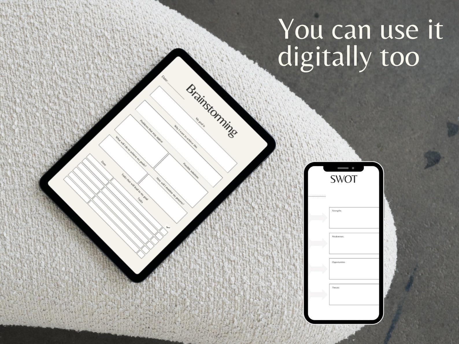 Brainstorm Template Bundle Productivity Digital Planner Mind Map ...