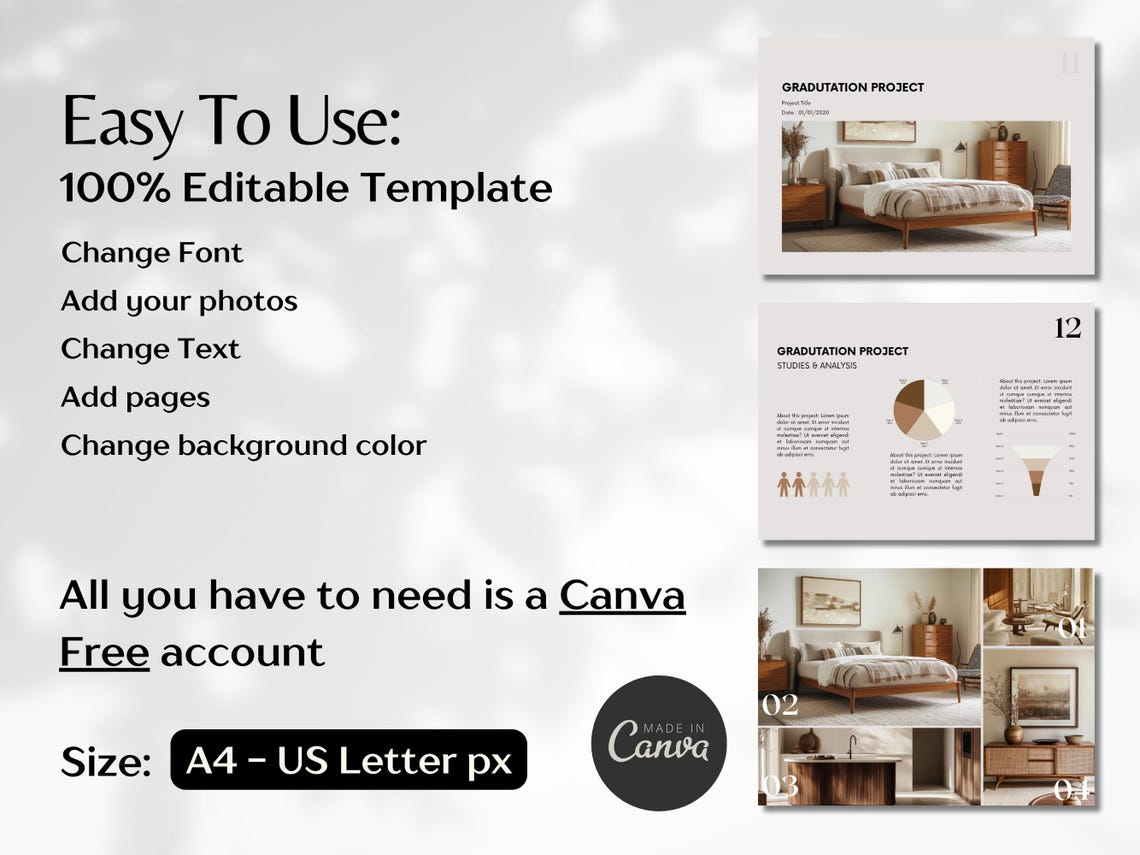 Interior Design Portfolio Template, Mid-century Interior Design ...