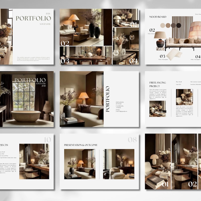 Earthy Mood Board - Etsy