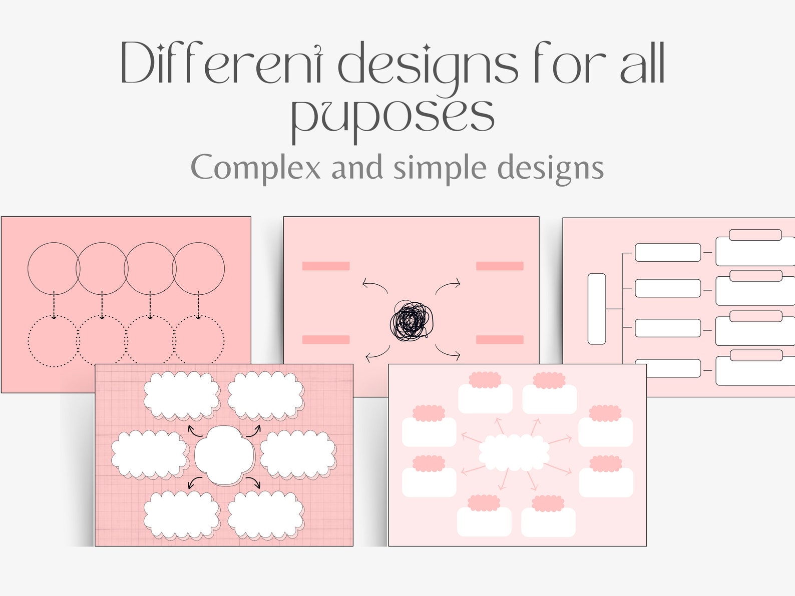 Mind Map Template Printable Mind Map Planner Brainstorm Diagrams Study ...