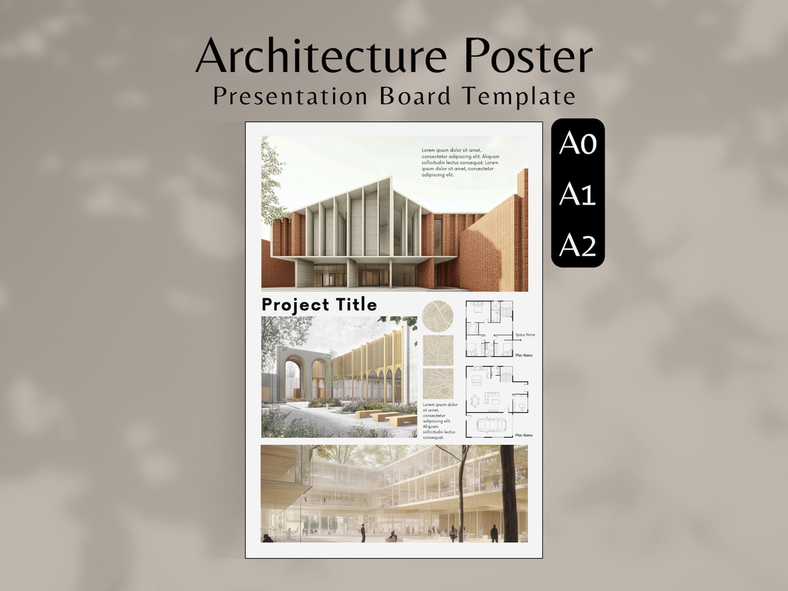 Architecture Presentation Board Template Architecture Poster Canva ...