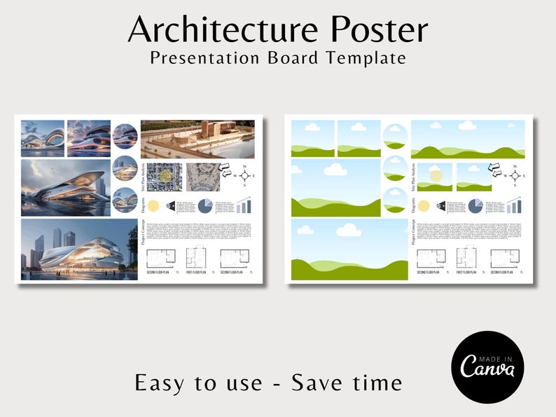 Architecture Poster Canva Template Architecture Presentation Board ...