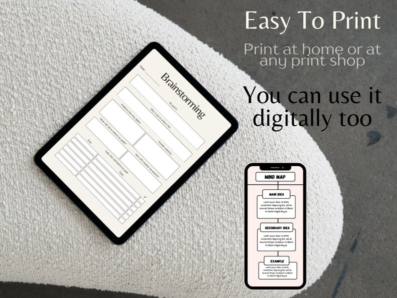 Mind Map Mega Bundle Brainstorming Template Productivity Digital ...