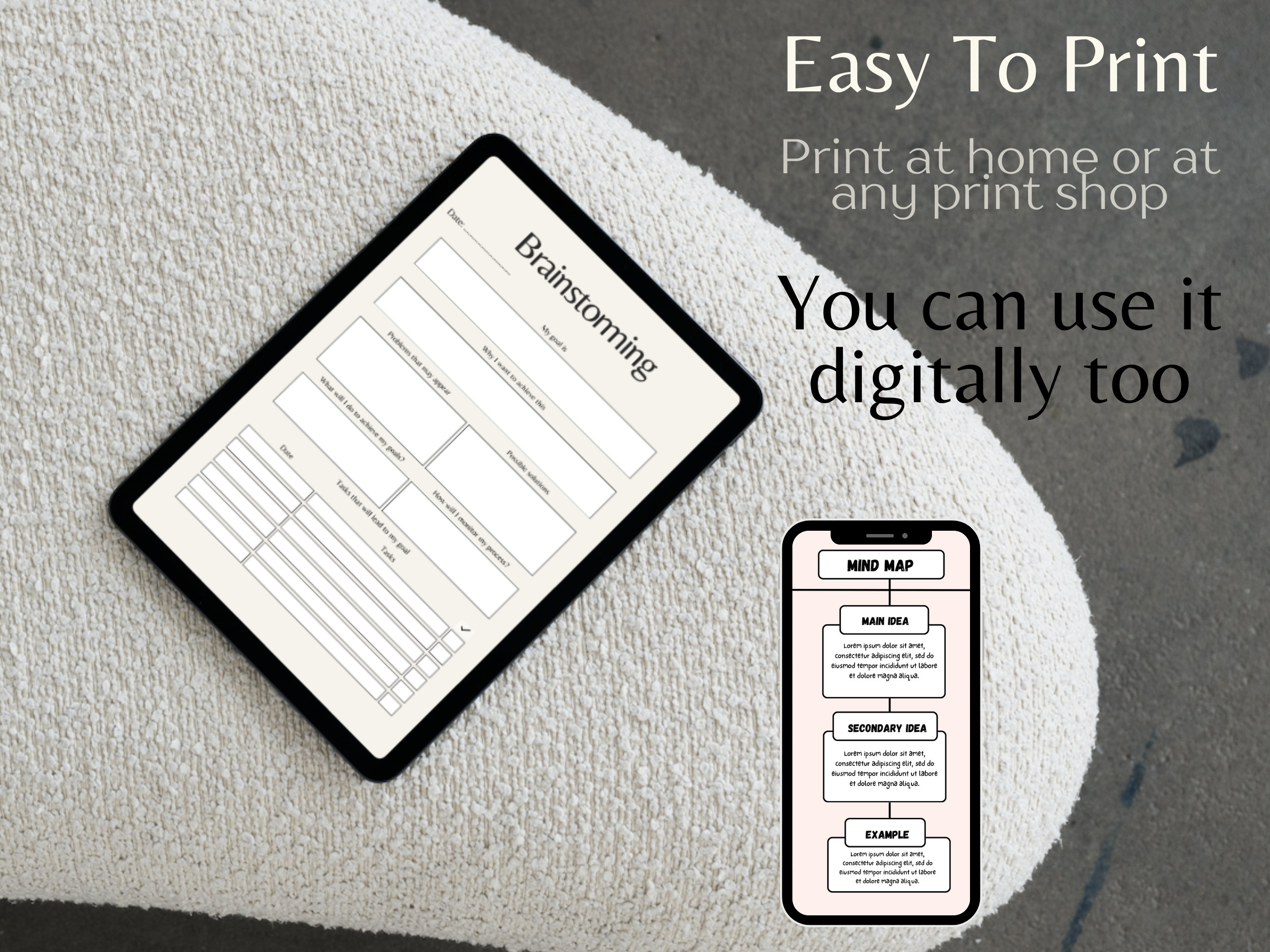 Mind Map Mega Bundle Brainstorming Template Productivity Digital ...